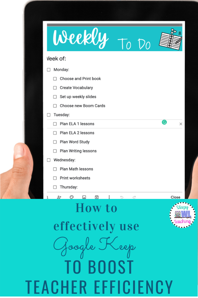 How to Effectively Use Google Keep to Boost Teacher Efficiency - Sleepy ...